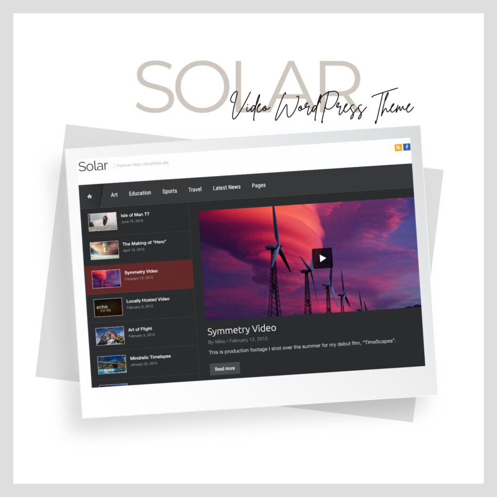 Solar - Video WordPress Theme – MasterBundles
