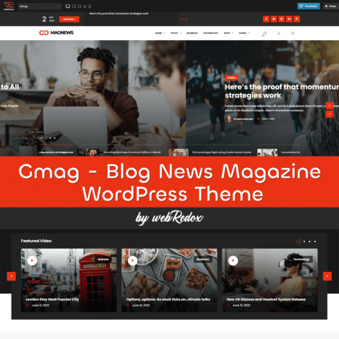 Gmag - Blog News Magazine WordPress Theme – MasterBundles