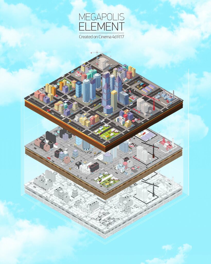 Low Poly Megapolis City Pack 1 – MasterBundles