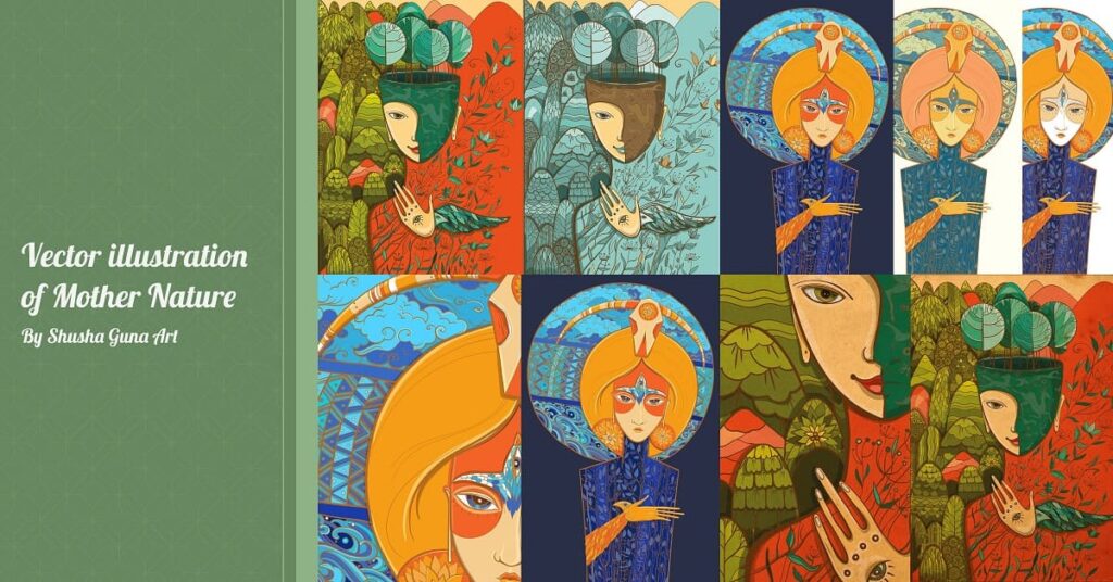 Vector Illustration of Mother Nature – MasterBundles