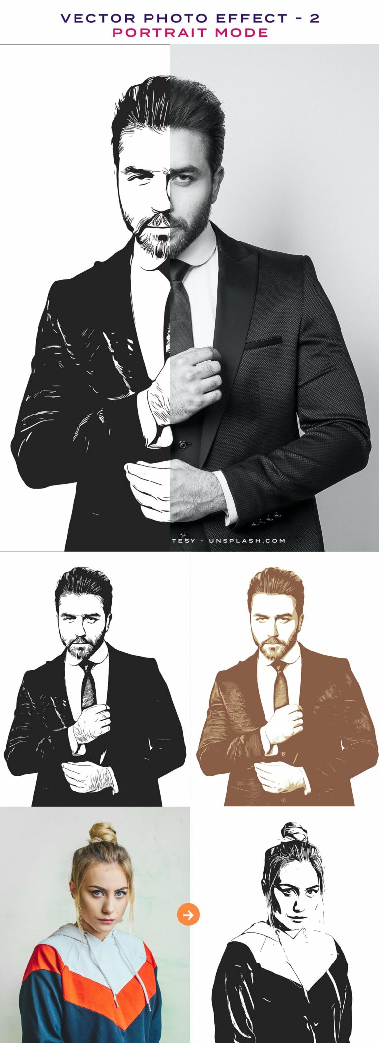 Vector Illustration Photo Effect – MasterBundles