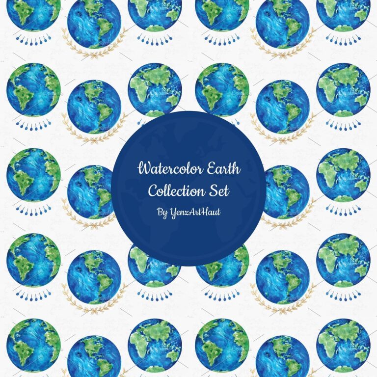 Watercolor Earth Collection Set – MasterBundles