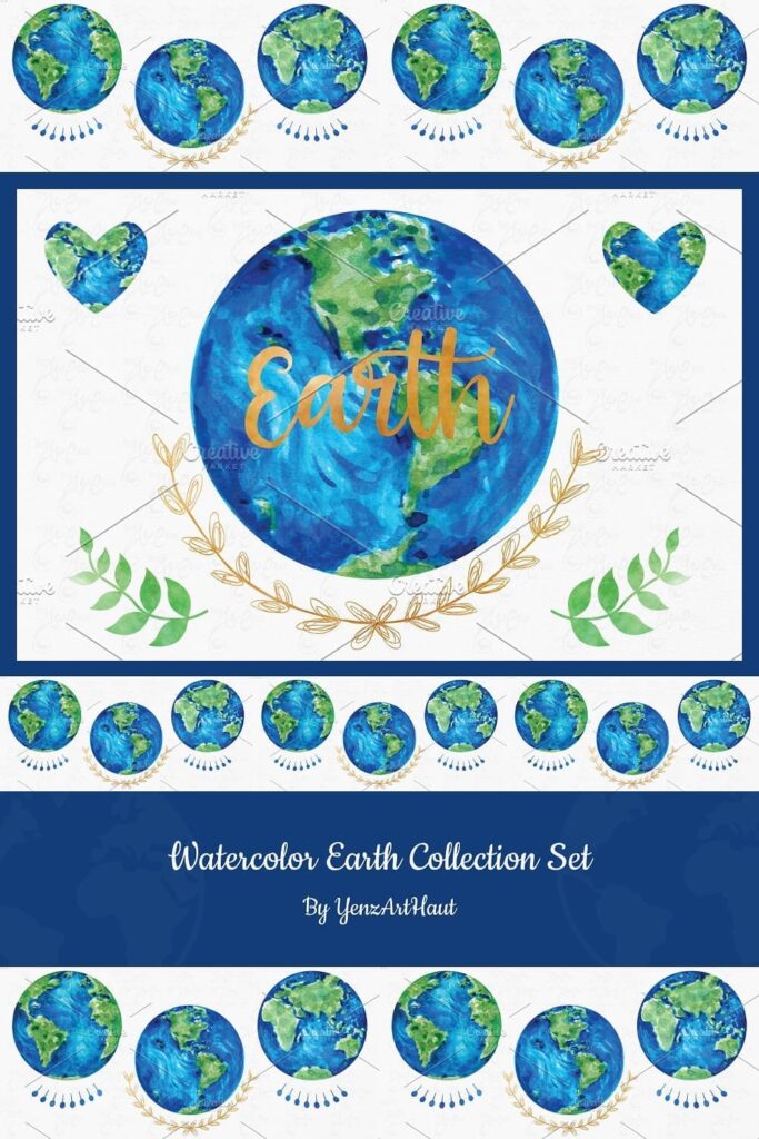 Watercolor Earth Collection Set – MasterBundles