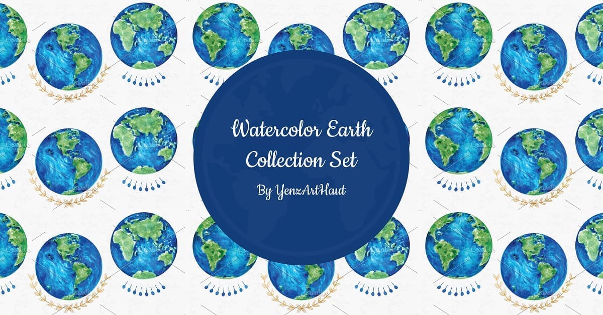 Watercolor Earth Collection Set – MasterBundles