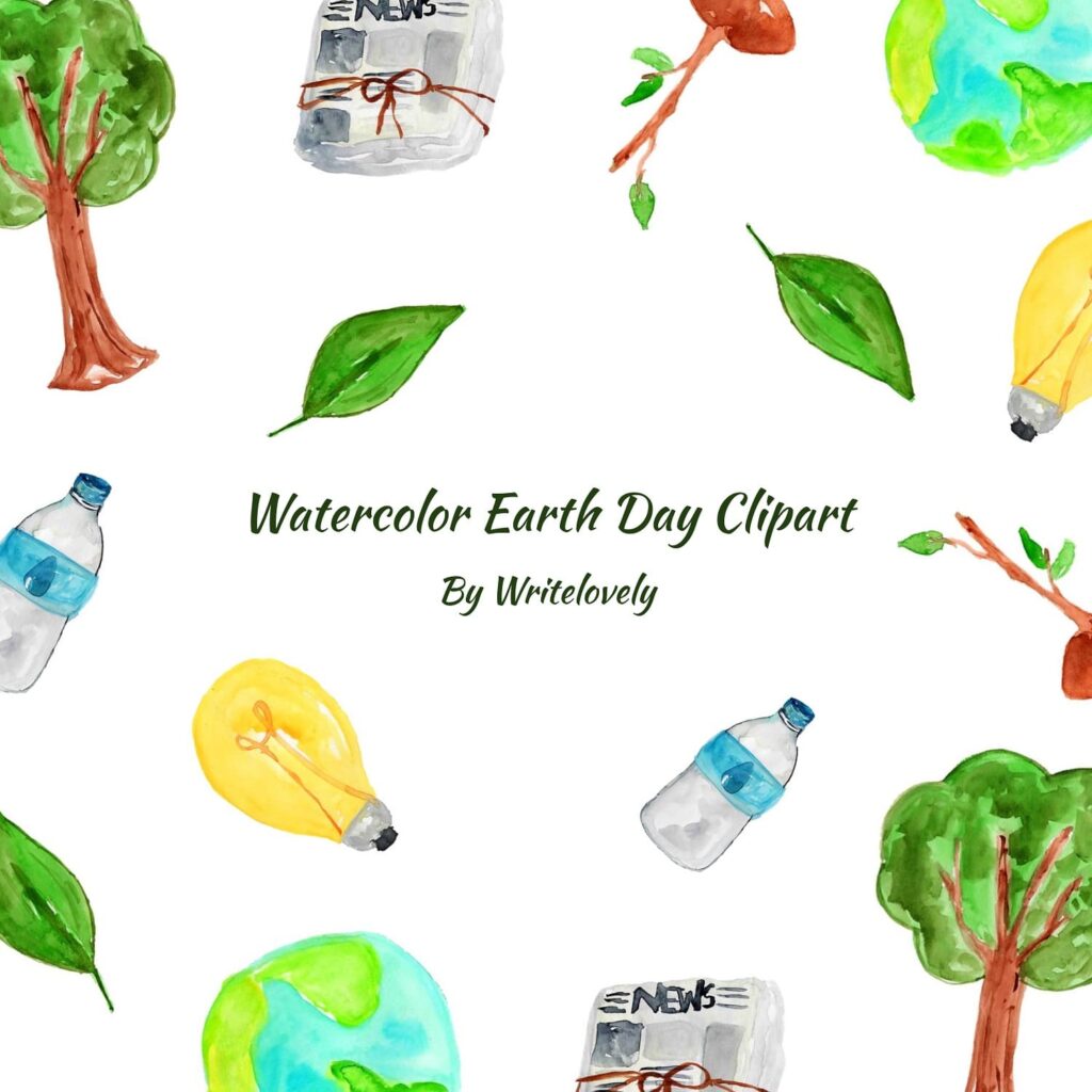 Watercolor Earth Day Clipart – MasterBundles