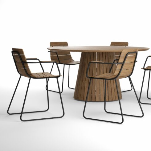Outdoor Whirl Round Table With Glost – MasterBundles