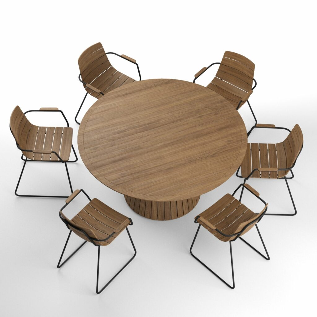 Outdoor Whirl Round Table With Glost – MasterBundles