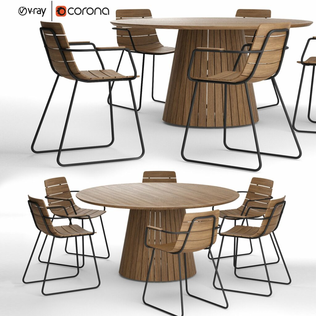 Outdoor Whirl Round Table With Glost – MasterBundles
