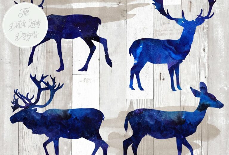 Deer, Reindeer & Moose Clipart Set | MasterBundles