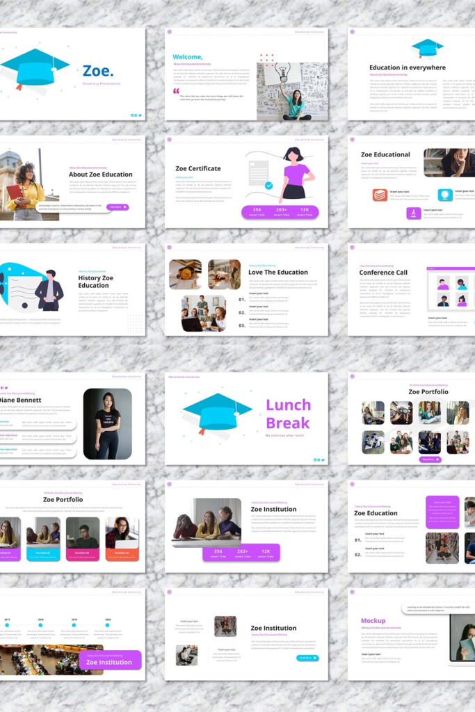 Zoe - University Googleslide – MasterBundles