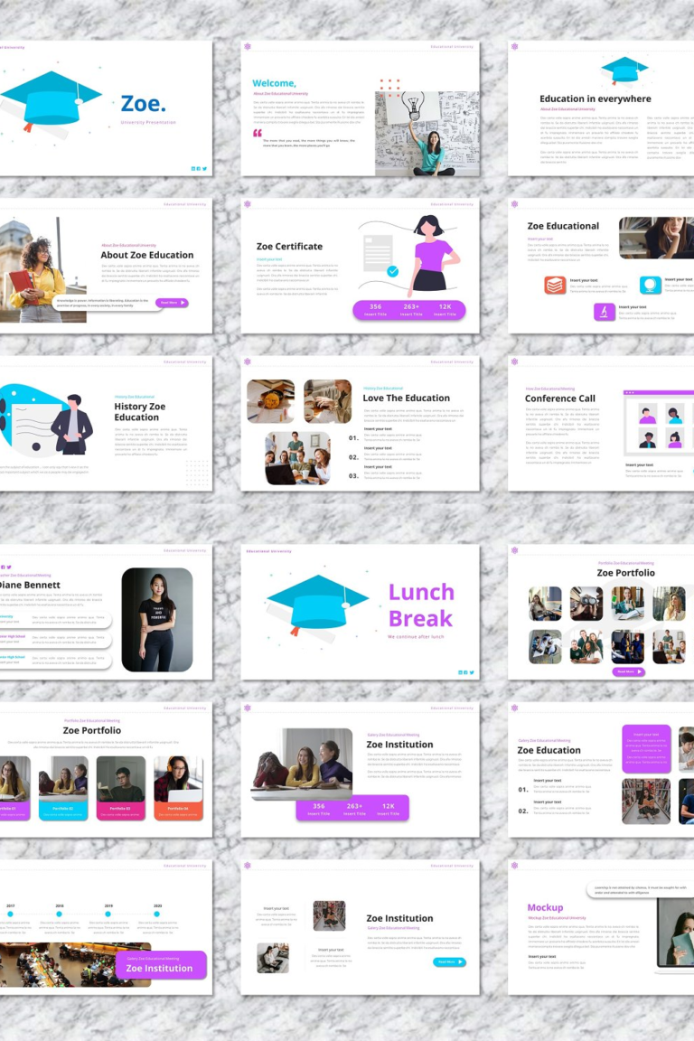 Zoe - University Googleslide – MasterBundles