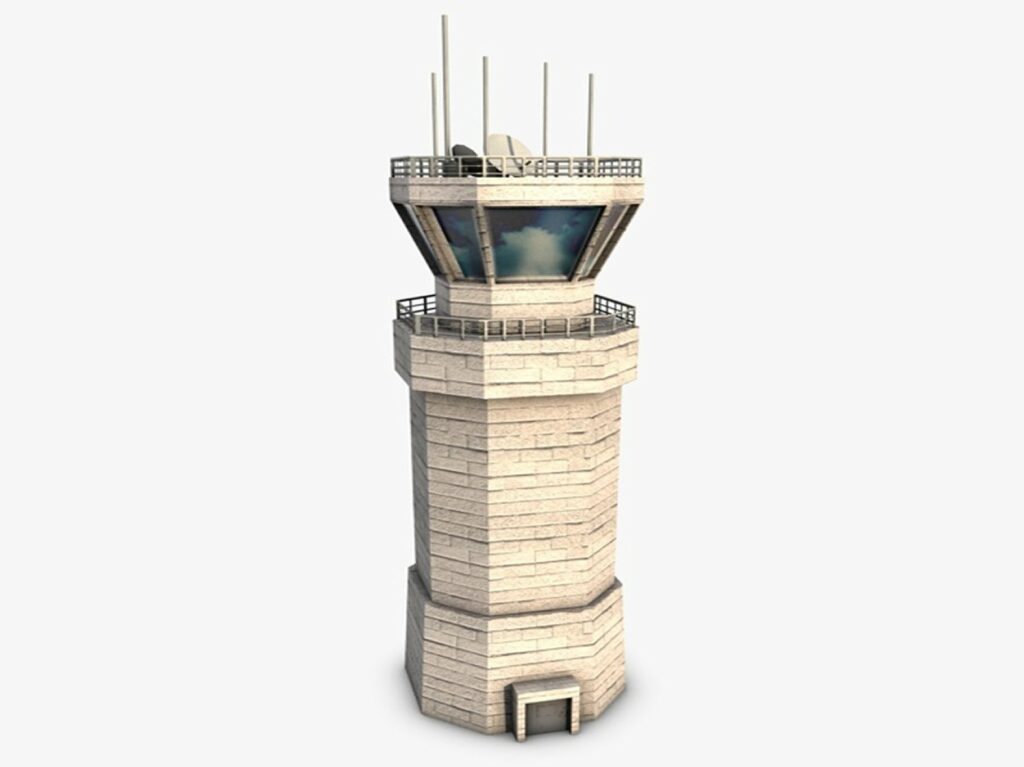 Low Poly Airbase Control Tower – MasterBundles