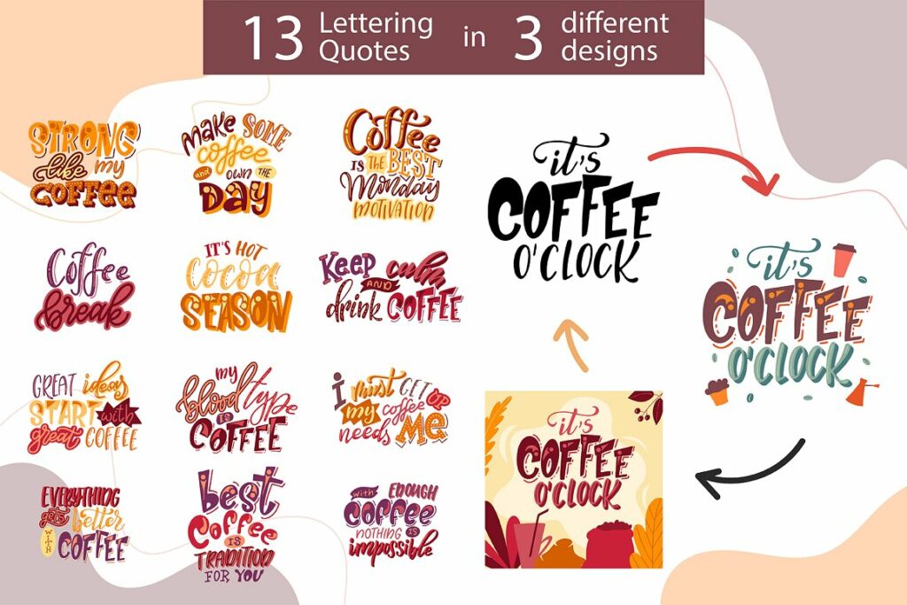 The Best Coffee - Lettering Quotes – MasterBundles