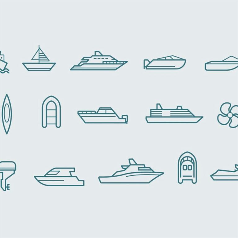 Ship And Boat Icons Set – MasterBundles