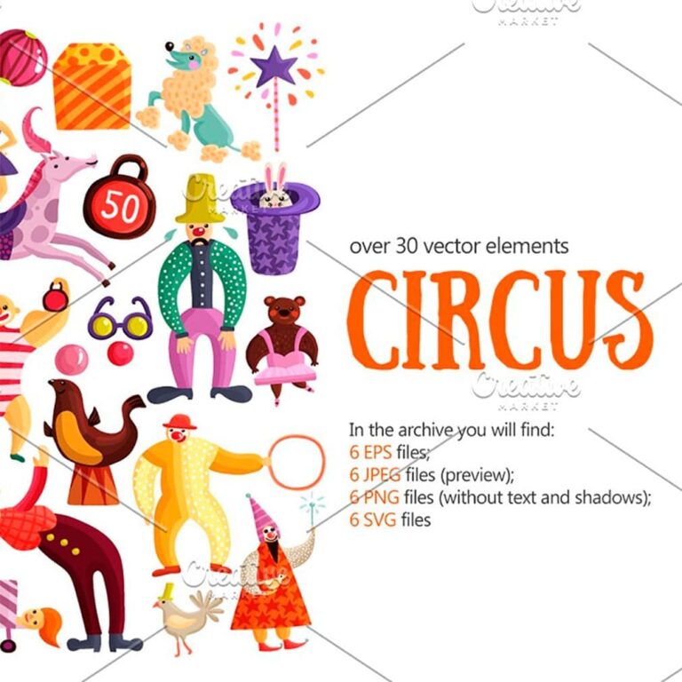 Circus Flat Set – MasterBundles