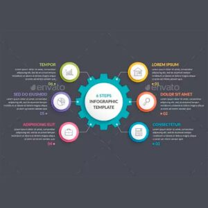 Infographic Template With Five Steps – MasterBundles