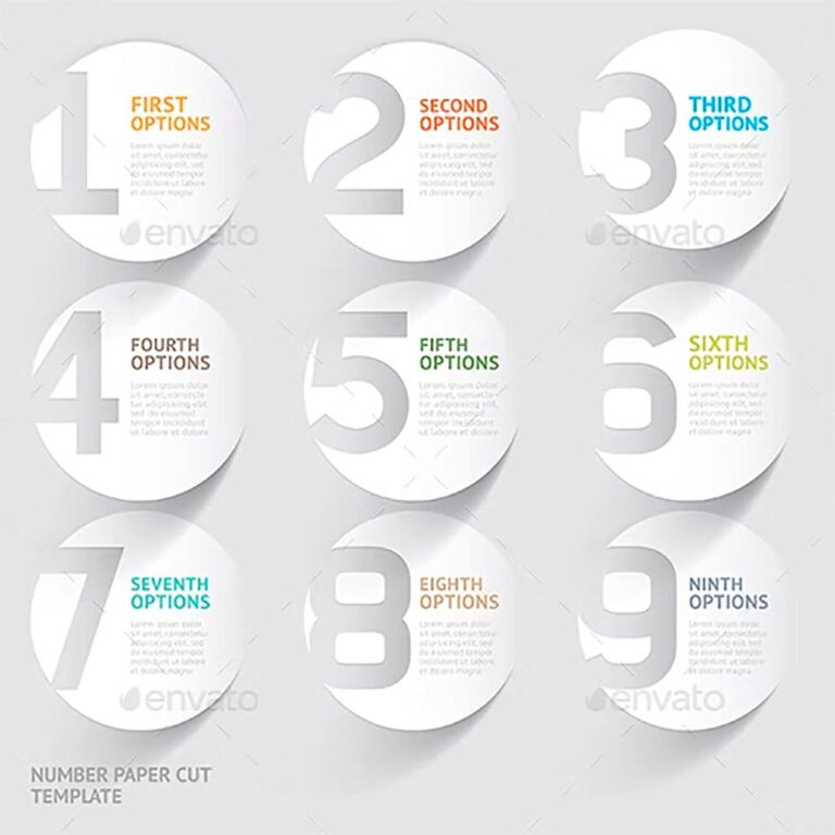 Number Paper Cut Template – MasterBundles