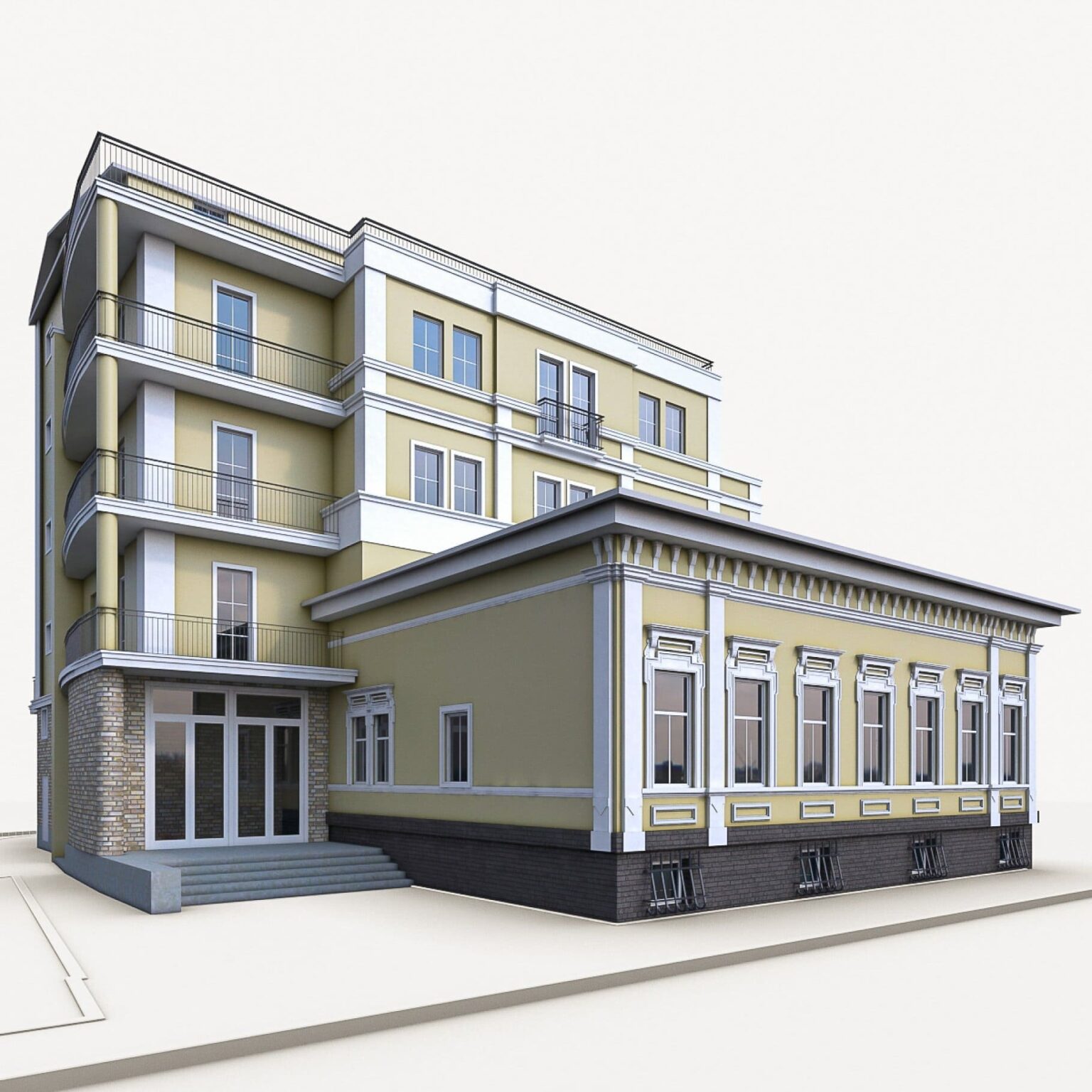 Russian Residential Building – MasterBundles