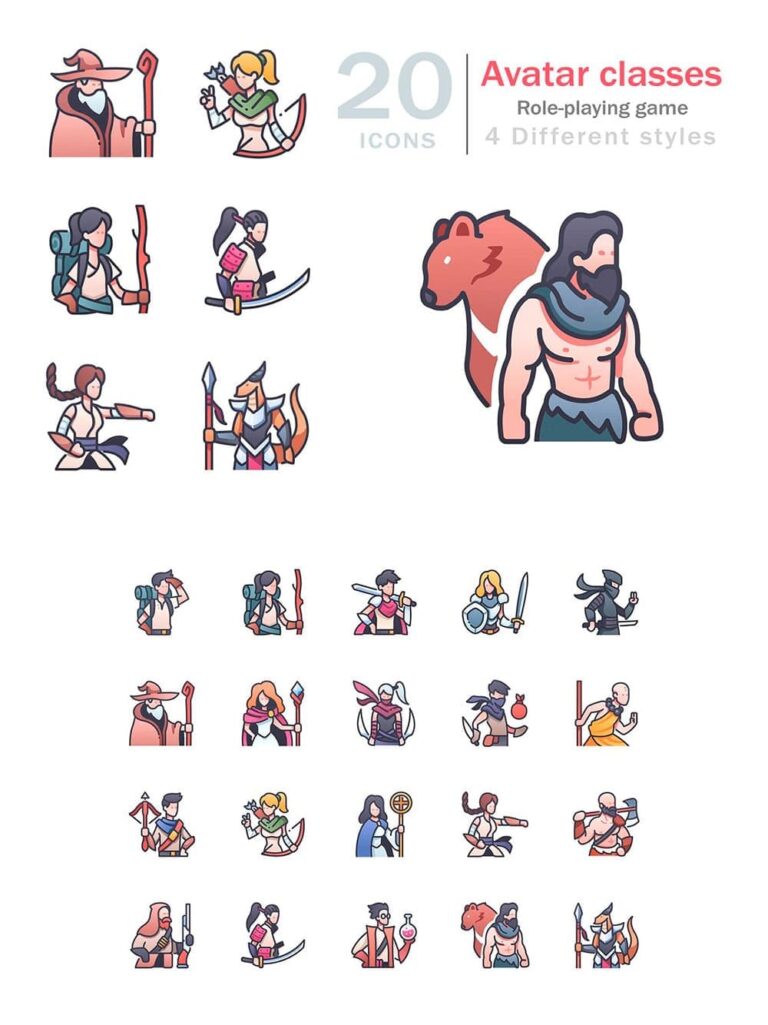 20 Avatar Classes Role-Playing Game – MasterBundles