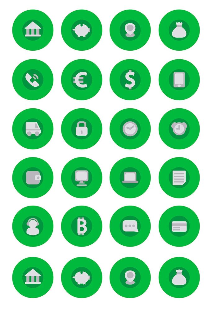20 Green Banking Icons Set – MasterBundles