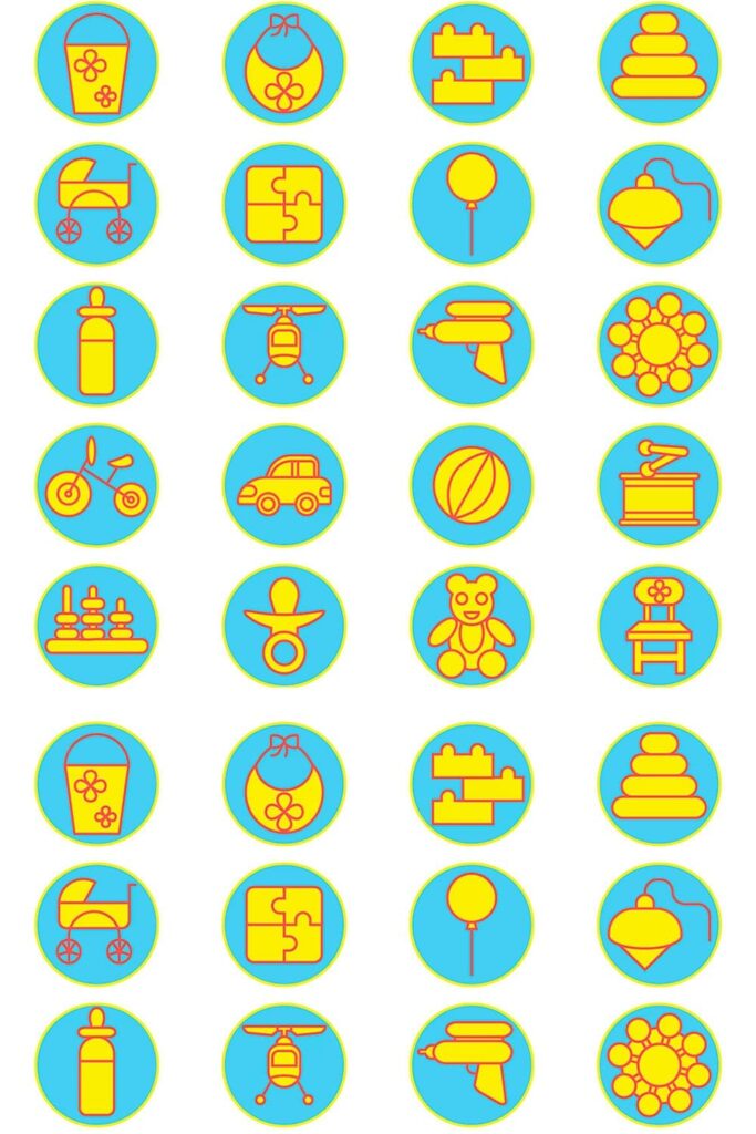 20 Rounded Babies Icons Set – MasterBundles