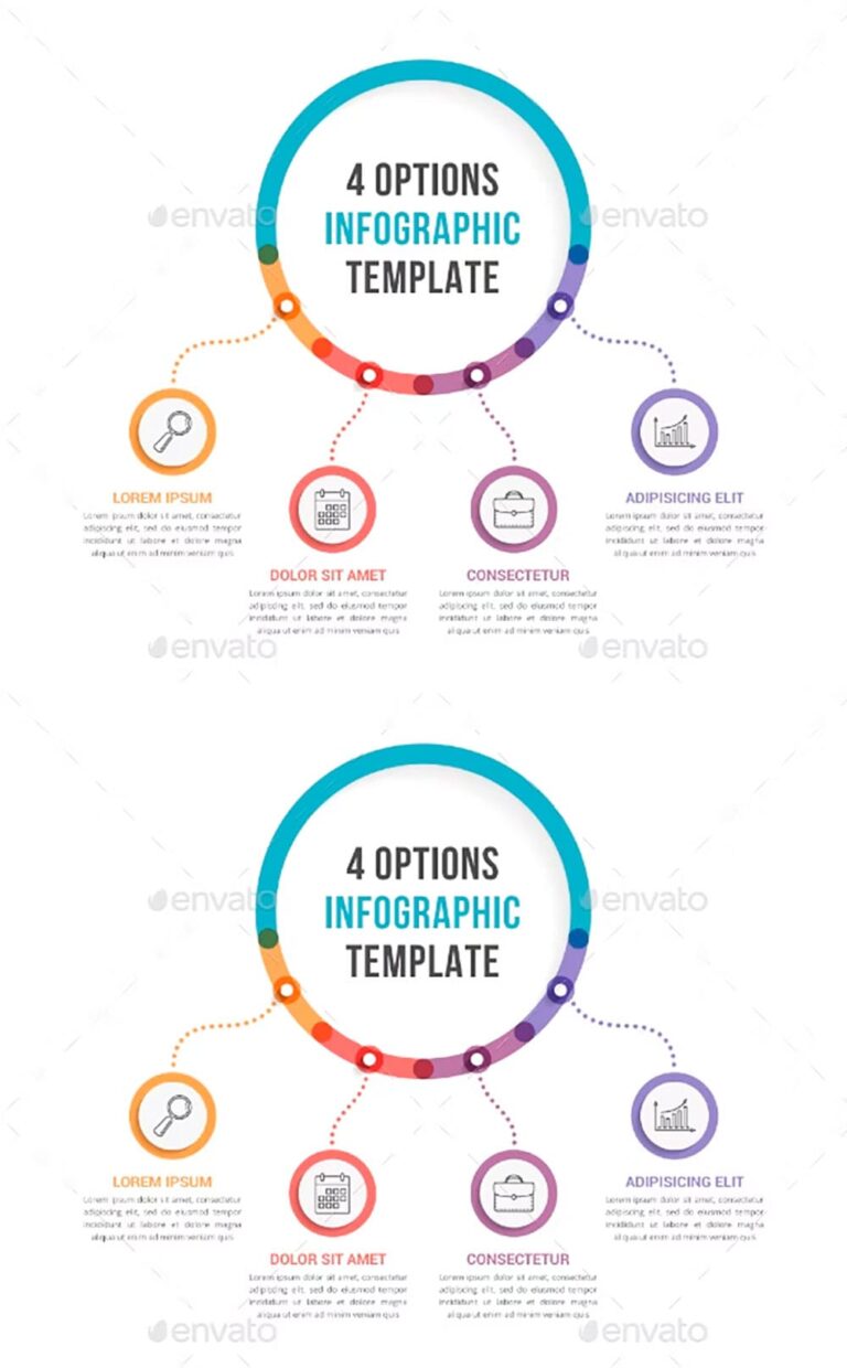 4 Options Infographics – MasterBundles