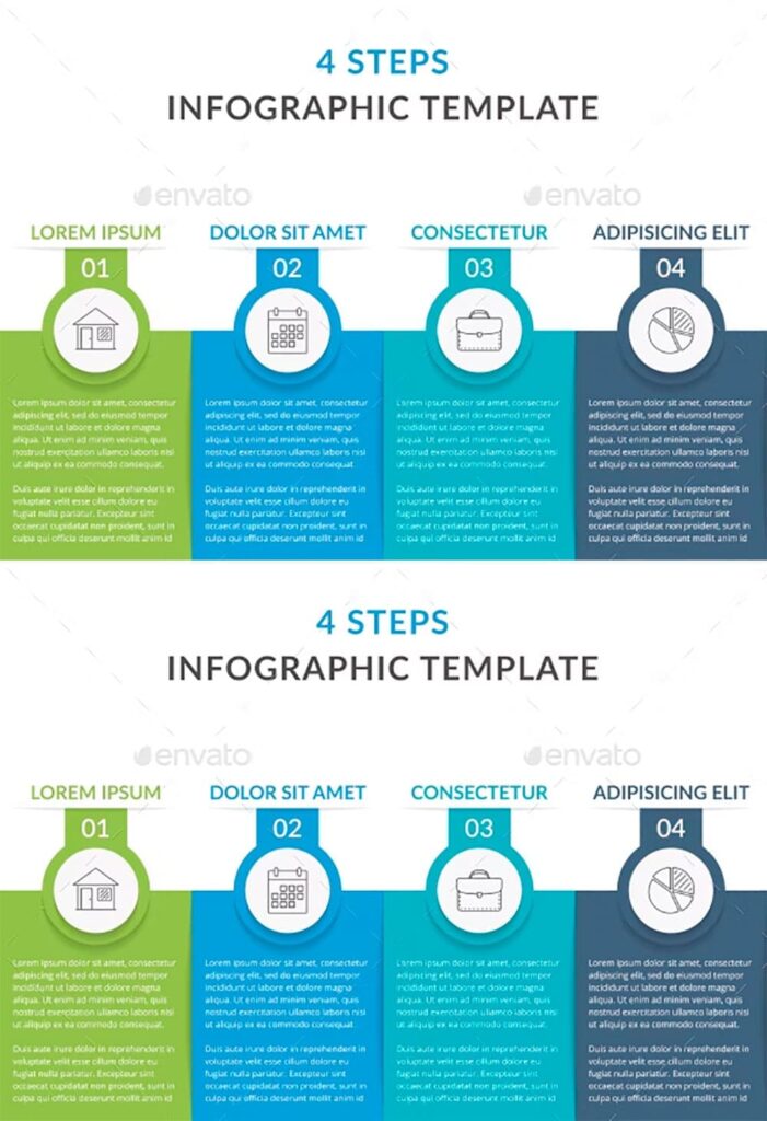 4 Steps Infographics – MasterBundles
