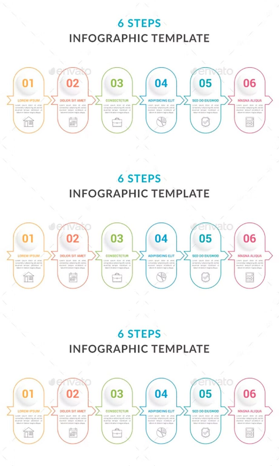 6 Steps - Infographic Template – MasterBundles