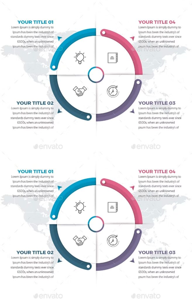 Business Circle Infographics with 04 Steps – MasterBundles