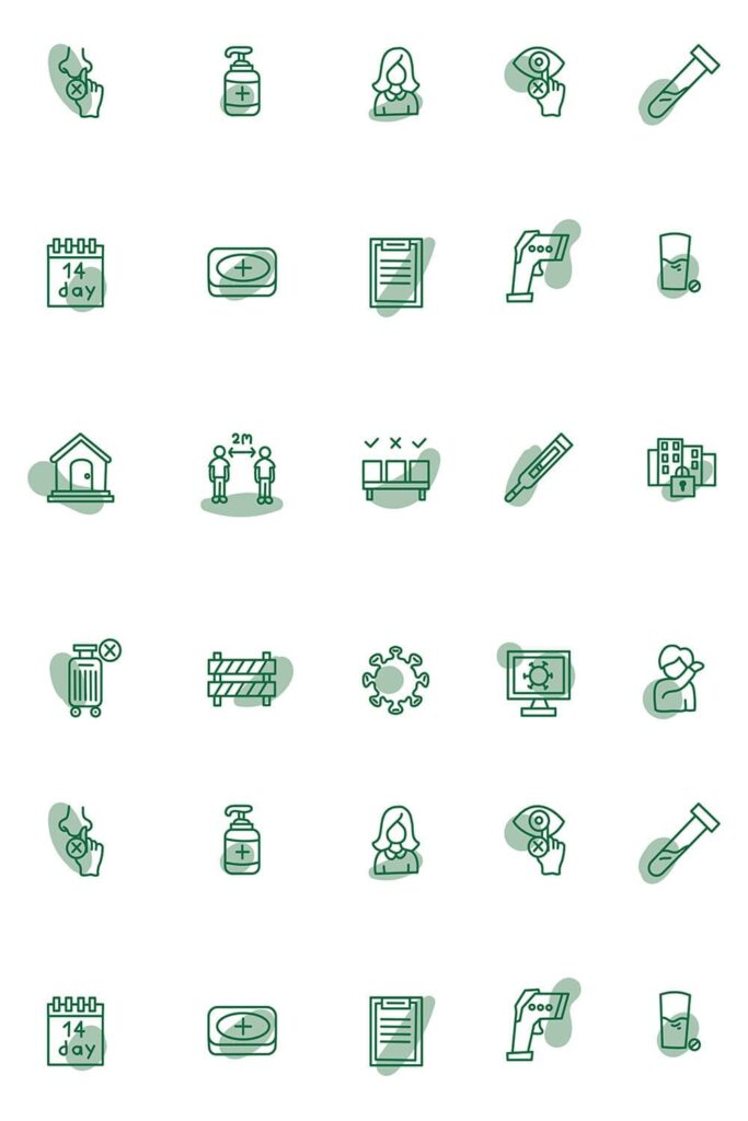 20 Covid Icons Set – MasterBundles