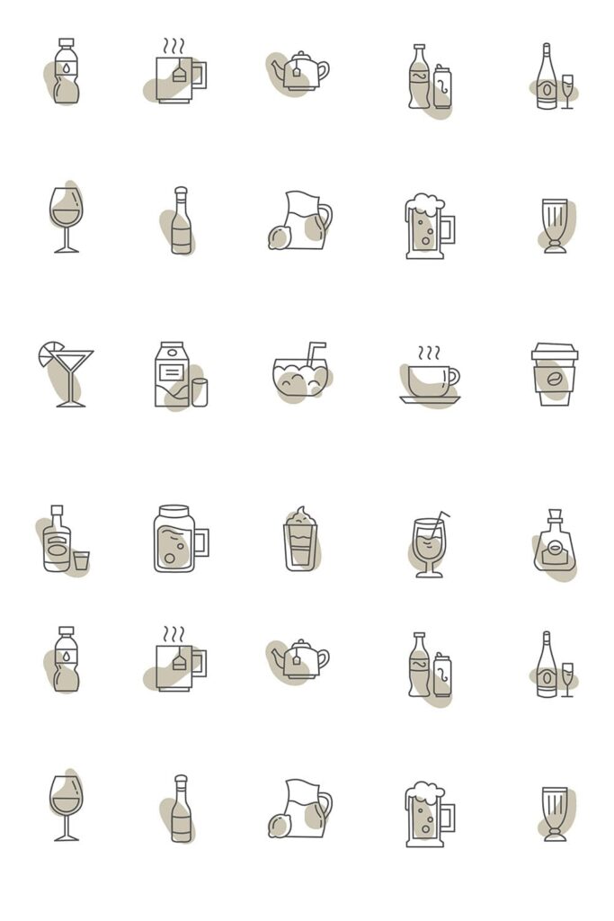 Drinking Icons Set – MasterBundles