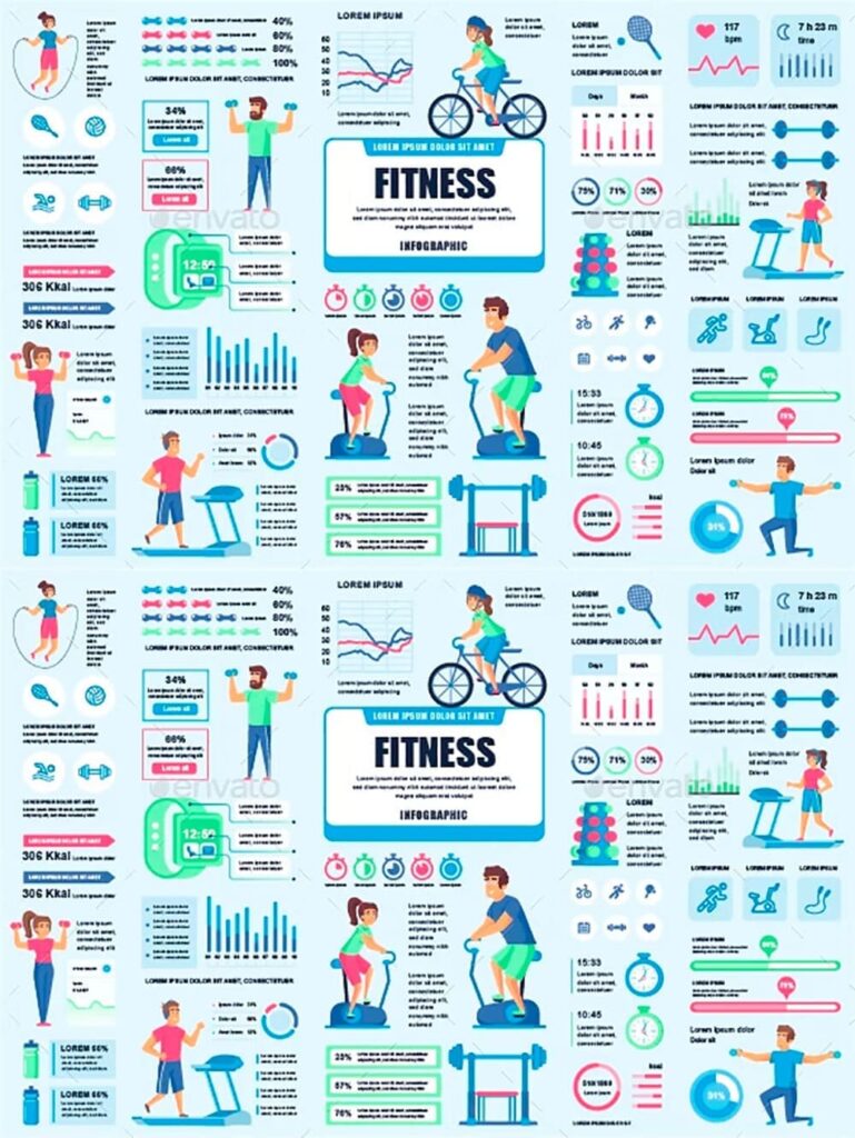 Fitness Infographics – MasterBundles