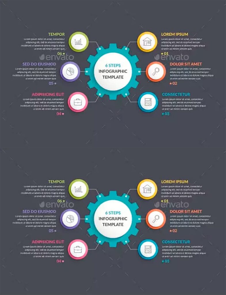 Infographic Template with Gear – MasterBundles