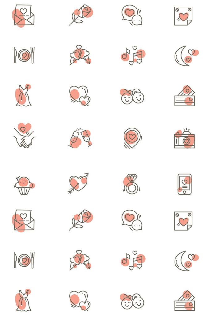 20 Love Date Icons Set – MasterBundles