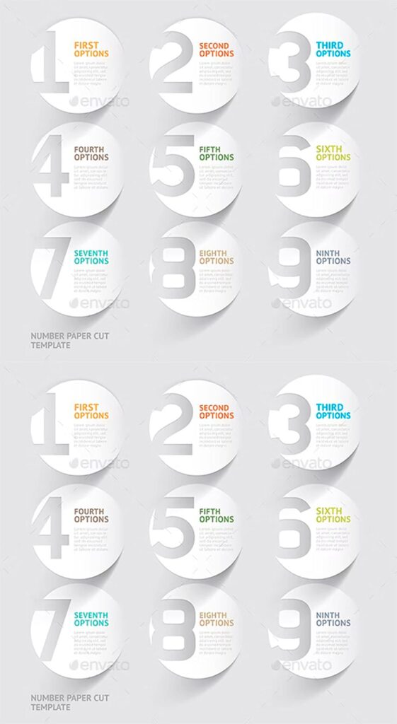 Number Paper Cut Template – MasterBundles