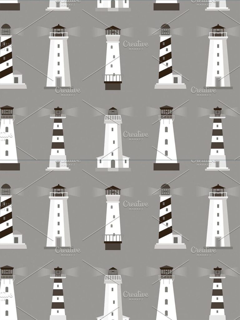 Set of Lighthouses Pattern – MasterBundles