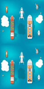 Set of Vector Ships. Top View – MasterBundles