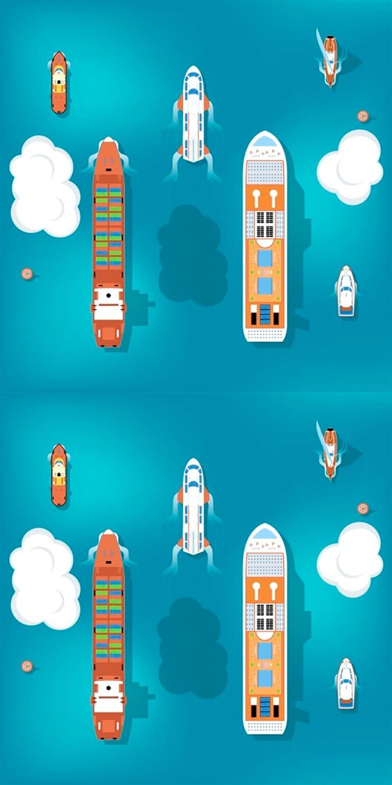 Set of Vector Ships. Top View – MasterBundles