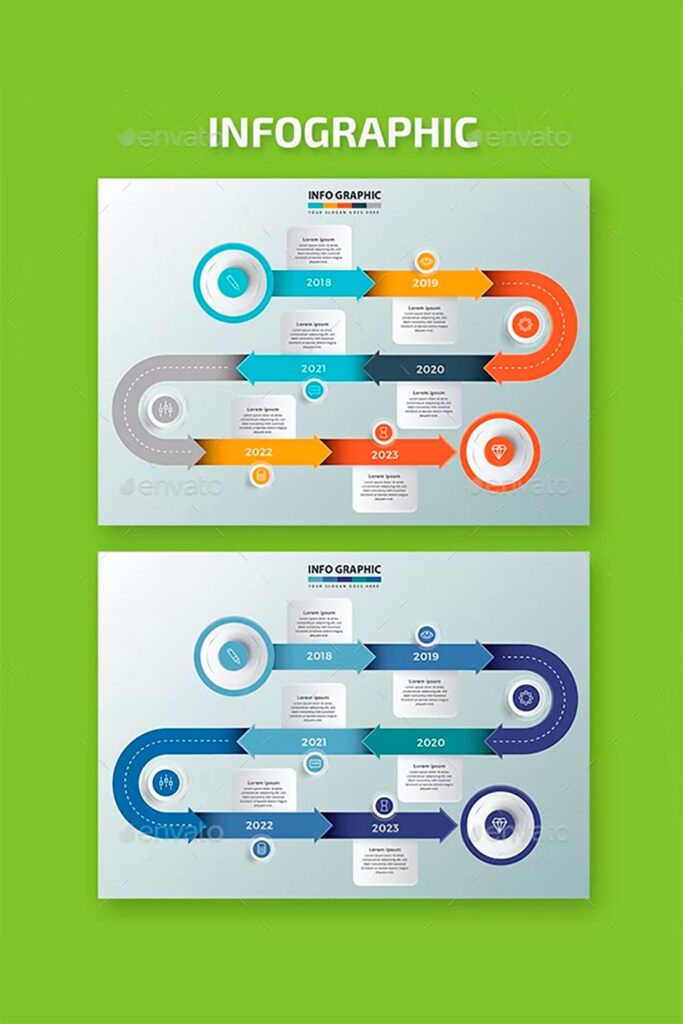 Timeline Infographic Design – MasterBundles