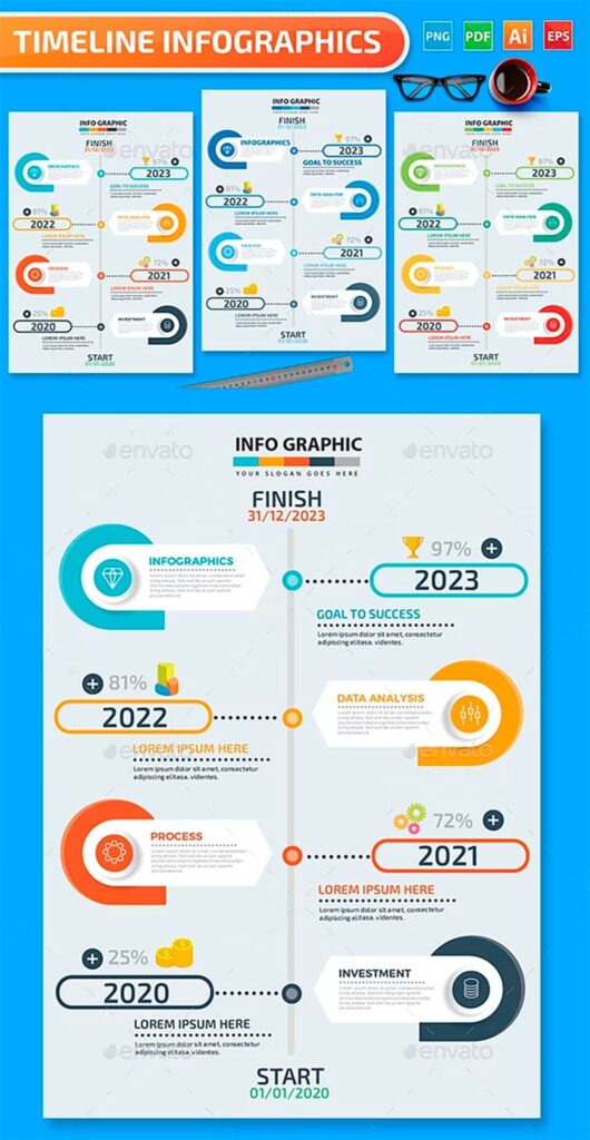 Timeline Infographics Design – MasterBundles