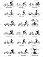 Types of Bicycles Riders Pictogram – MasterBundles