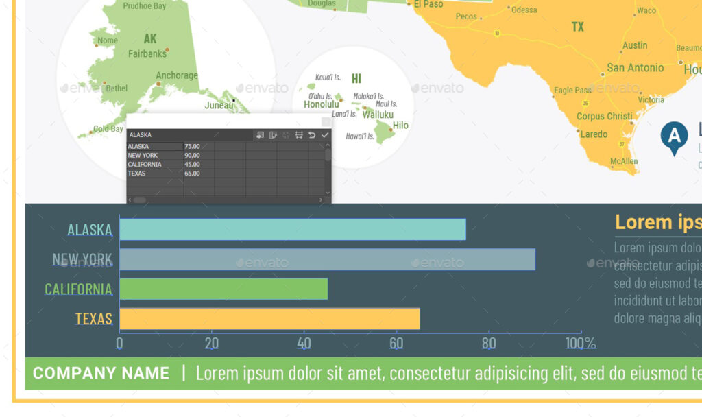USA Infographic Map – MasterBundles
