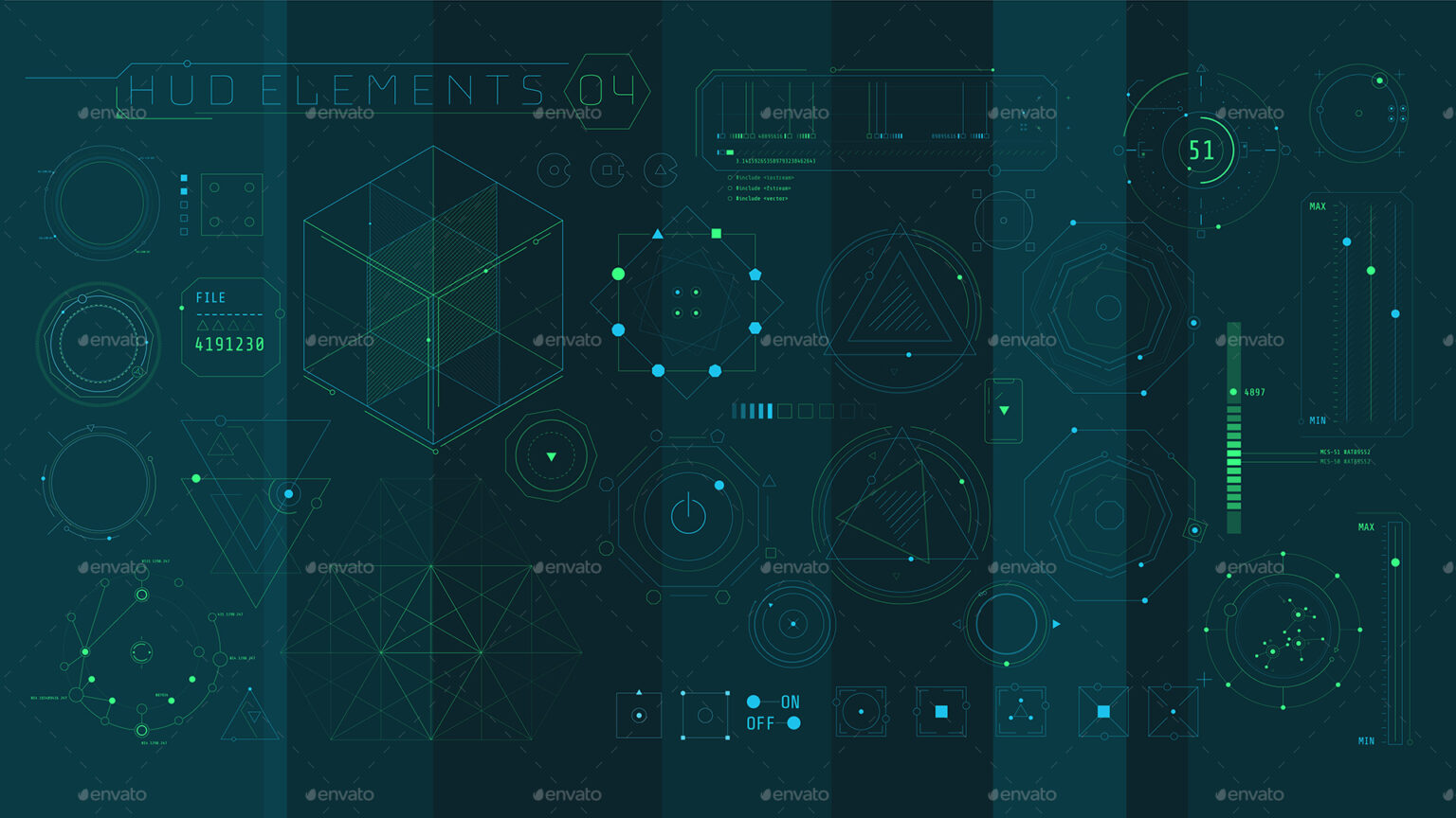 HUD Pro Infographic Elements – MasterBundles