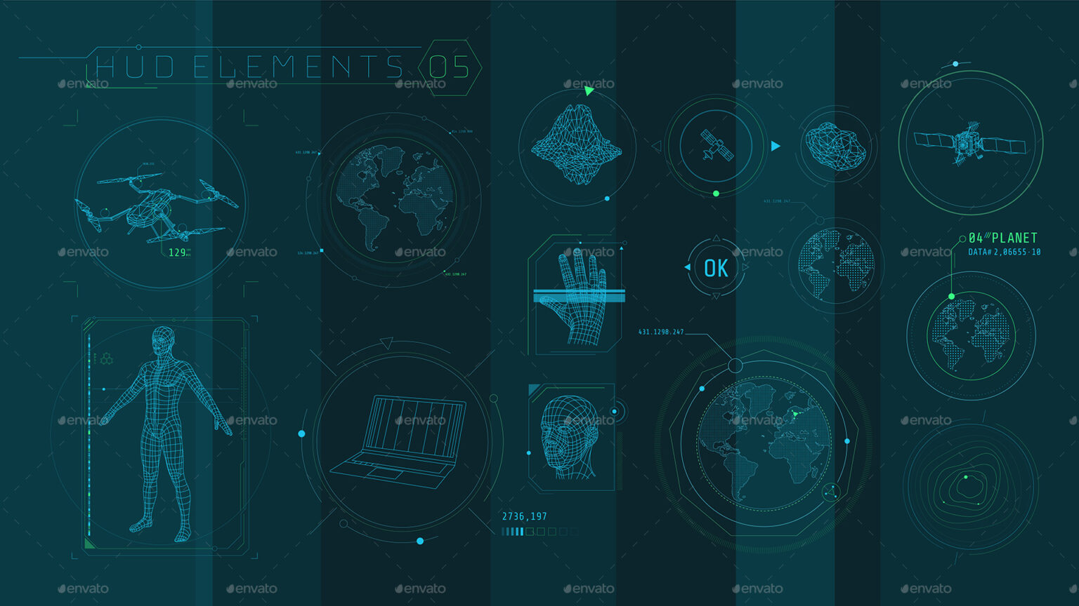 HUD Pro Infographic Elements – MasterBundles