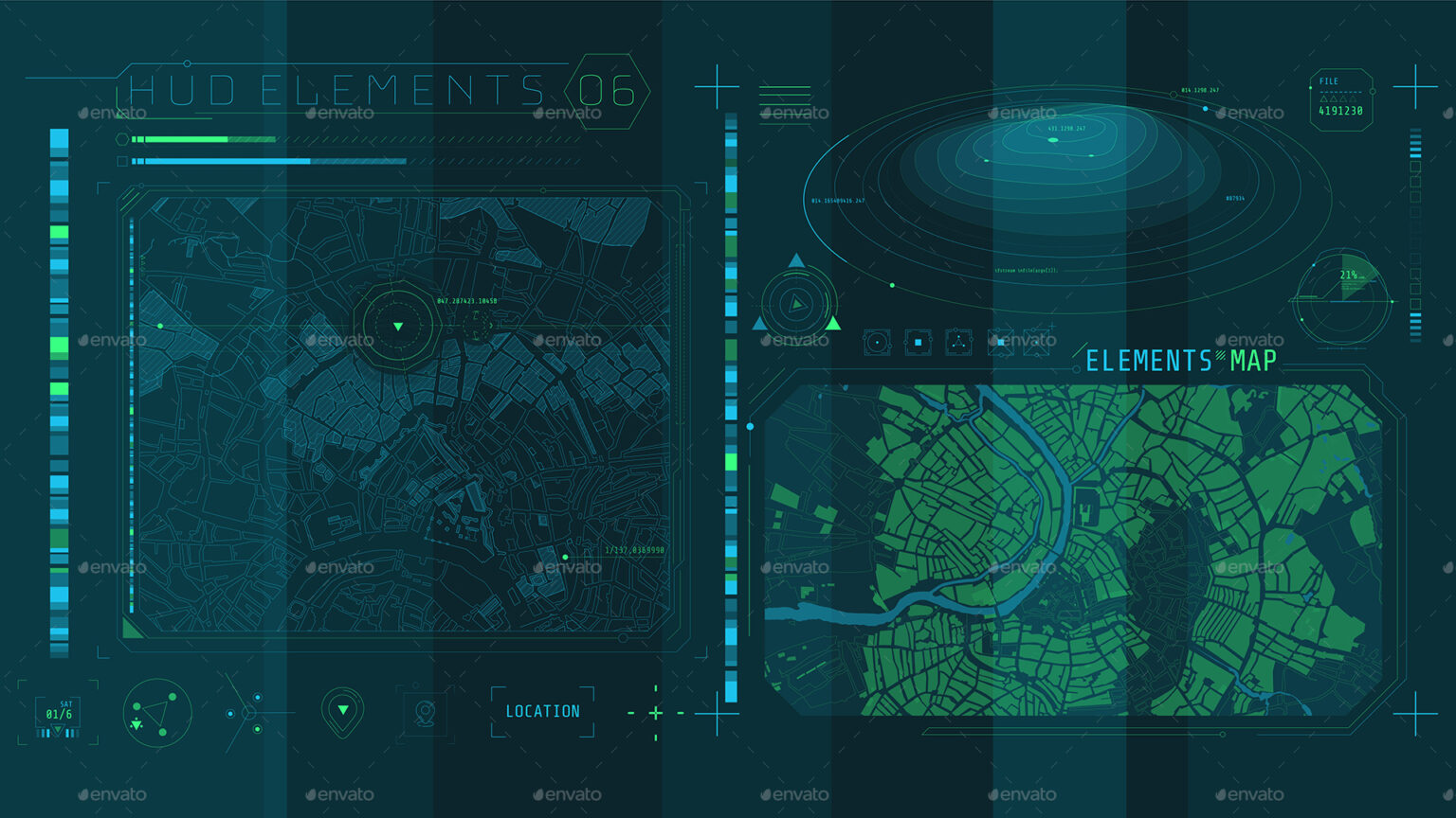 HUD Pro Infographic Elements – MasterBundles