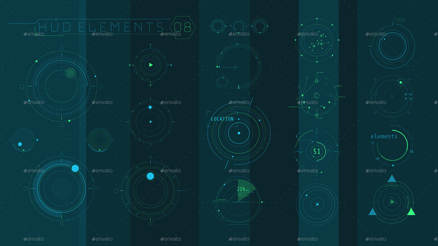HUD Pro Infographic Elements – MasterBundles