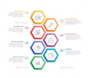 Infographic Template With 7 Hexagons – MasterBundles