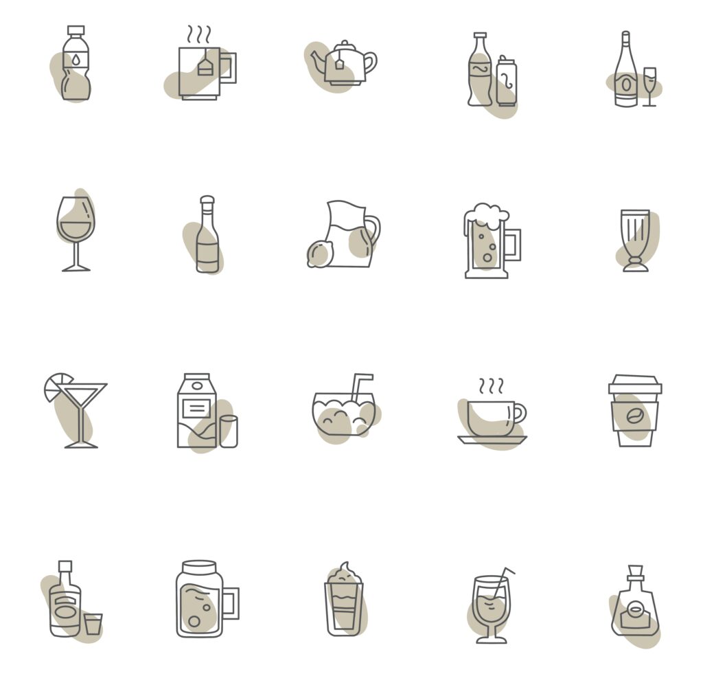 Drinking Icons Set – MasterBundles