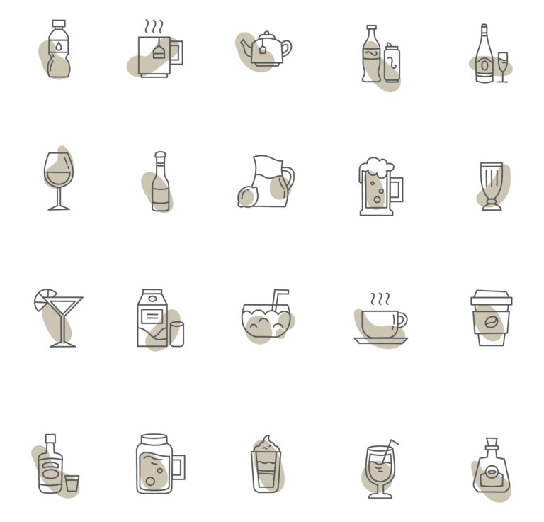 Drinking Icons Set – MasterBundles