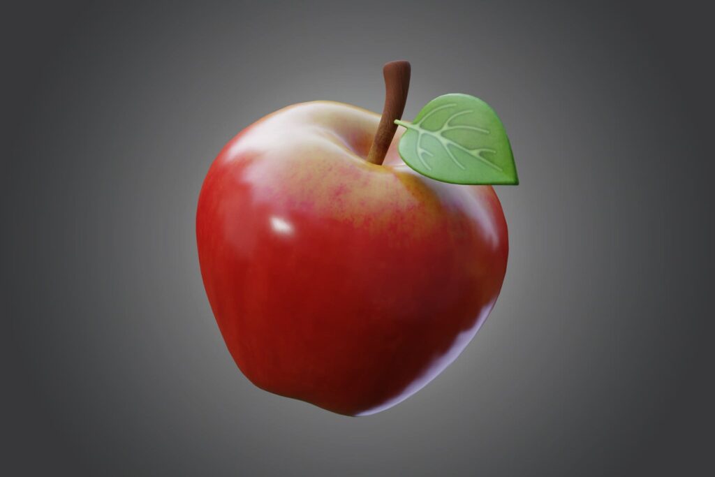 3D Stylized Apple Fruit – MasterBundles